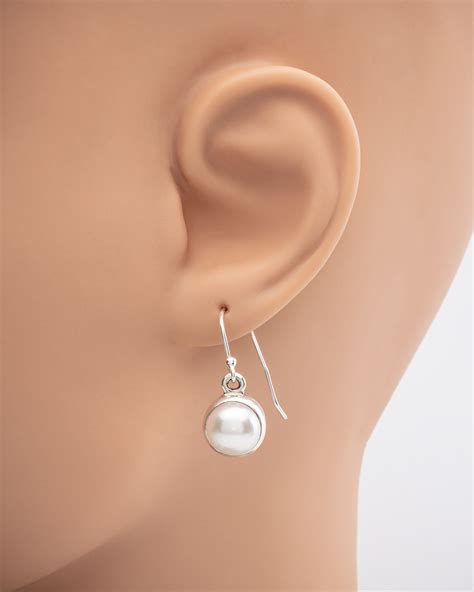 Pearl Dangle Pierced Earrings