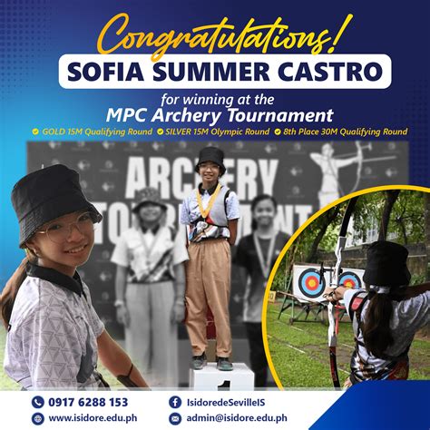 Congrats Sofie Archery Isidore De Seville