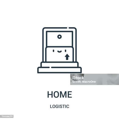 물류 컬렉션에서 홈 아이콘 벡터입니다 얇은 라인 홈 개요 아이콘 벡터 일러스트 레이 션입니다 0명에 대한 스톡 벡터 아트 및 기타 이미지 Istock