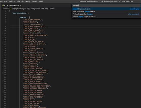Support Import Linux Kernel Config File · Issue 84546 · Microsoftvscode · Github