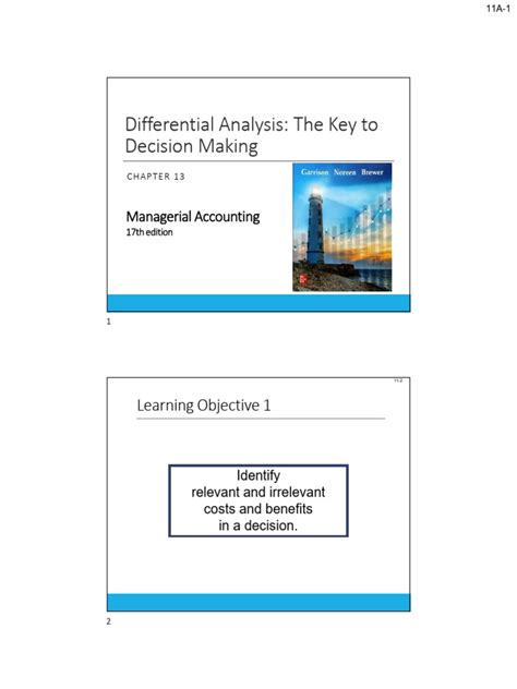 Ch13 Differential Analysis Pdf Decision Making Expense