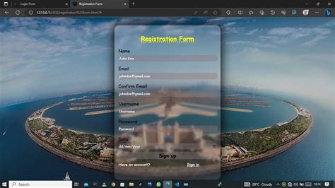 How To Create A Stunning Registration Form Using Glass Morphism Style