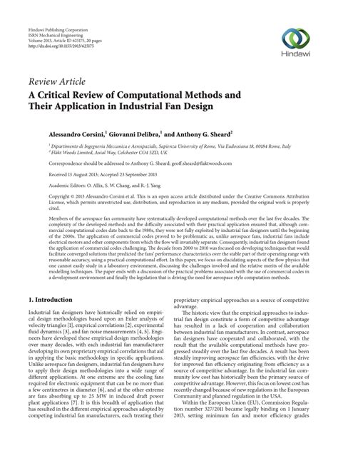 Pdf A Critical Review Of Computational Methods And Their Application