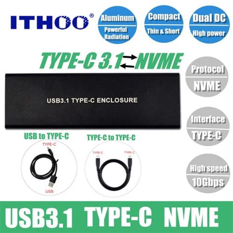 Usb Type C Nvme Usb To Pci E Nvne Ngff Ssd Hdd Enclosure C M To Usb Fiche Technique
