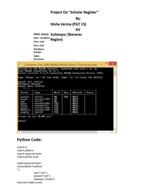 Scholar Register By Nisha Verma Pdf Databases Computer Science