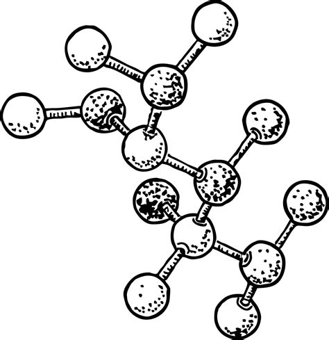 Molecule And Molecular Structure Sketch Illustration Atom Molecules