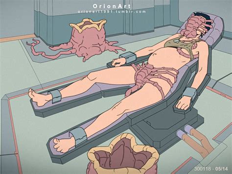 Rule 34 Alien Franchise Asleep Belly Bulge Belly Expansion