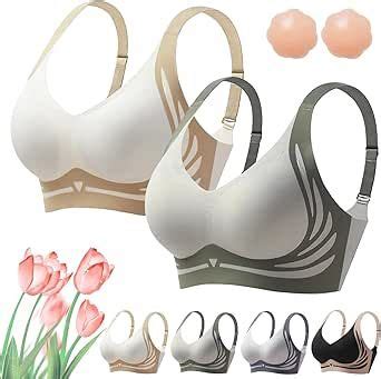 Kcrpm Lifting Anti Sagging Wireless Push Up Bra No Underwire Womens