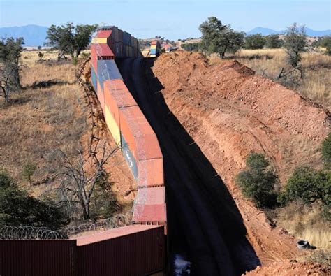 Outgoing Gov Stacks Containers On Border American Downfall