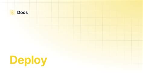 Deploy Docs