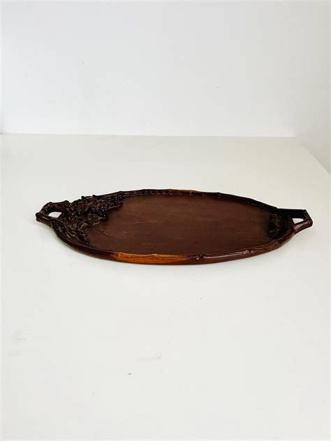 Beautiful Vintage Wooden Tray With Nature Motifs From France 1980s Etsy