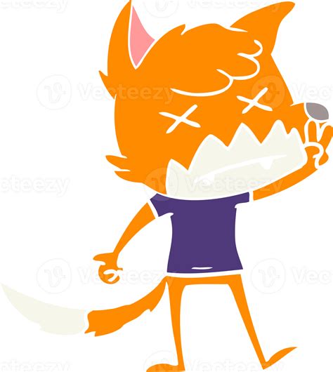 Flat Color Style Cartoon Dead Fox 44908356 Png