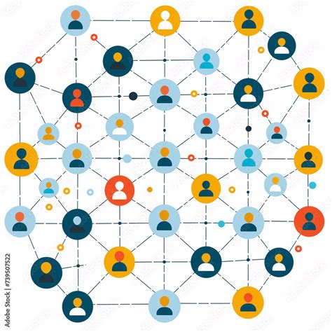 Networking Representado Por Ilustraciones De Personas Conectadas Por