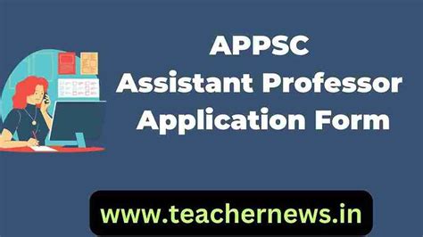Appsc Assistant Professor Application Form 2023 Apply Online