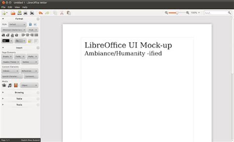 Libreoffice User Interface Mockups With Sidebar ~ Web Upd8 Ubuntu