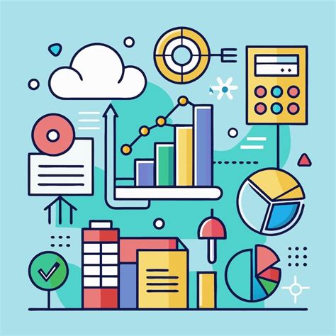 Colorful Illustration Of Data Analysis And Business Growth Premium Ai