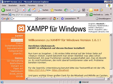 Web Server Mit Xampp Web Server Mit Xampp
