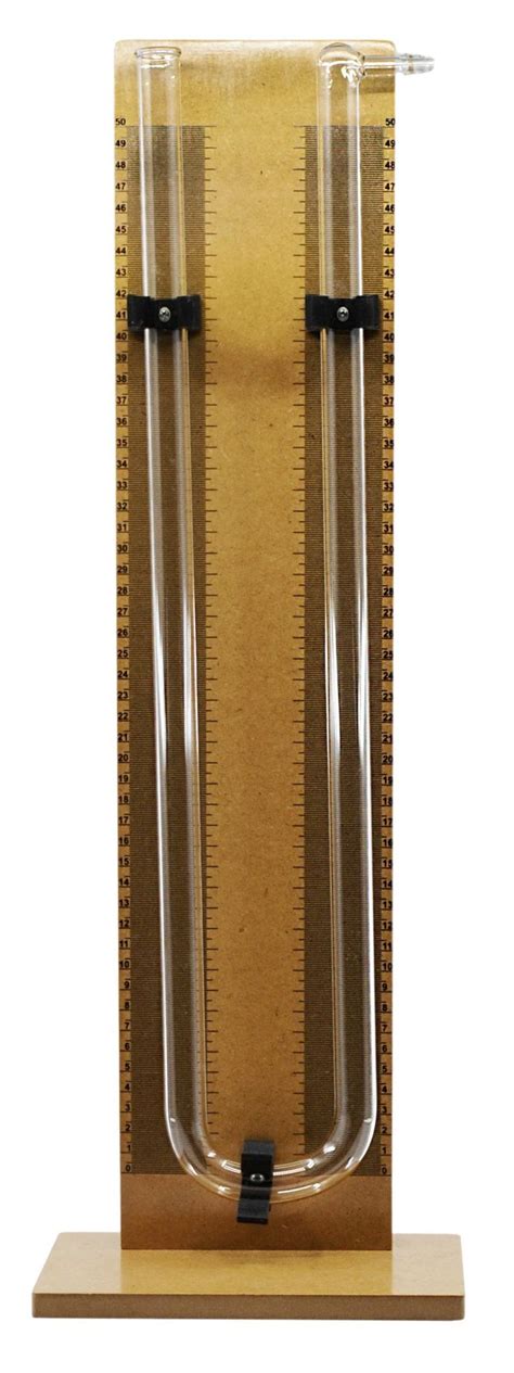 Demonstration Analog Manometer 225 Inch Wood And Borosilicate Glass