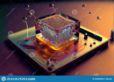 Microfluidic Device Created With Generative Ai Stock Illustration Illustration Of Microscopic