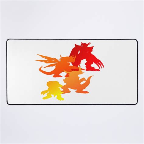 Augumon Digimon Evolution Silhouette Mouse Pad Anime Mouse Pad Store