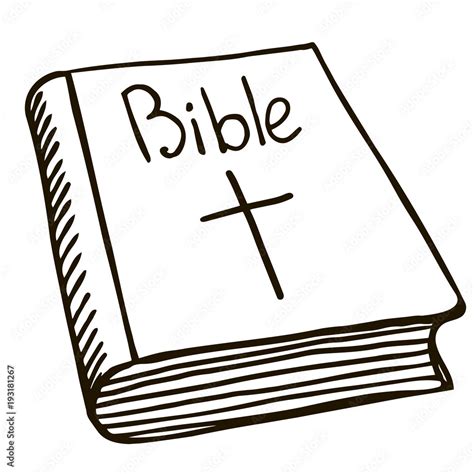 Bible Drawing Vector Illustration Sketch Stock Vector Adobe Stock