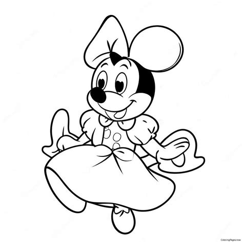 Adventurous Princess Minnie Mouse Coloring Page 55814 44536 Adventurous Princess Minnie Mouse Coloring Page 55814 44536