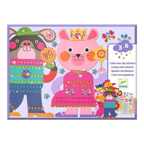 sparkles create with stickers set by djeco