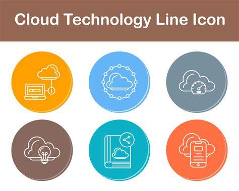 Cloud Technology Vector Icon Set 21427613 Vector Art At Vecteezy