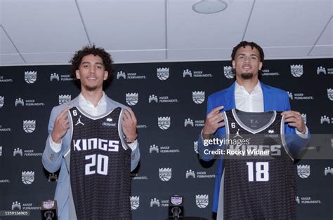 Colby Jones And Jalen Slawson Of The Sacramento Kings Pose For A News Photo Getty Images