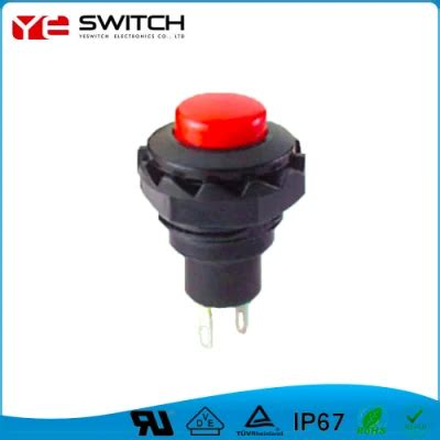 Electric Hex Nut Off Mom Push Button Switch With UL Certificates China Automotive Switch And