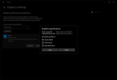Graphics Card Windows 10 Manually Select Power Saving And Performance GPU Super User