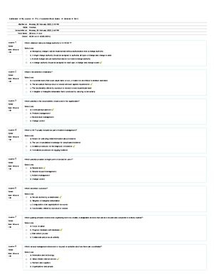 ITIL FOUNDATION TUTORIAL WORKS Dashboard My Courses ITIL Foundation Mock Exams General