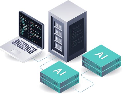 Artificial Intelligence In Data Server Systems Illustration Free