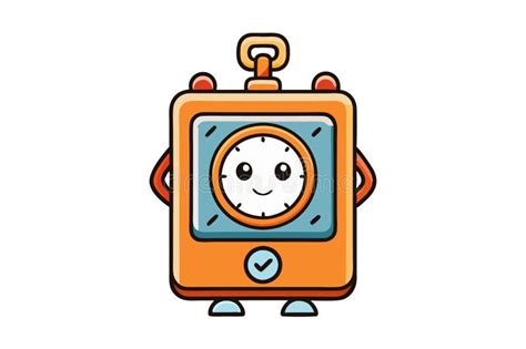 Cute Timer Character Featuring A Smiling Face Colorful Design And Whimsical Details For