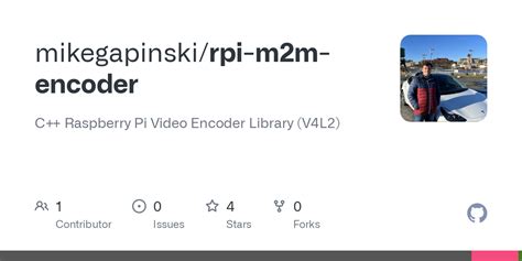 Github Mikegapinski Rpi M M Encoder C Raspberry Pi Video Encoder Library V L