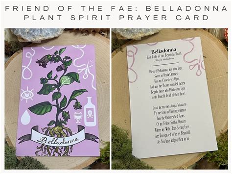 Belladonna Plant Spiritfae Prayer Card Etsy