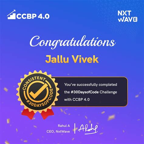 Vivek Jallu On Linkedin Nxtwave Ccbp
