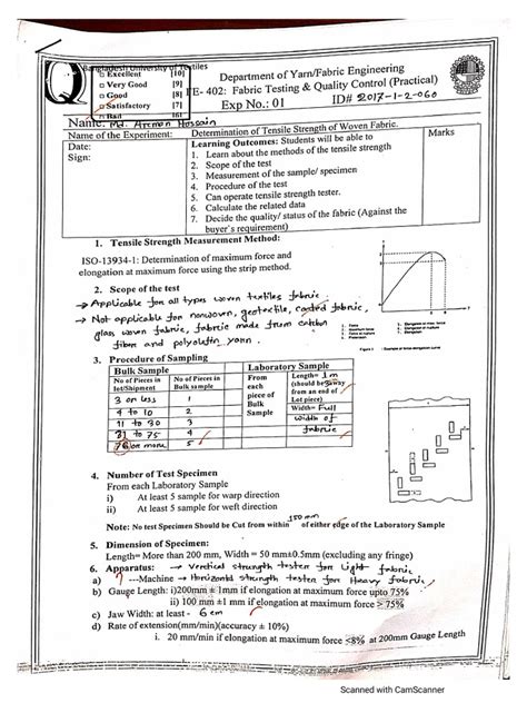 Fabric Testing Report Arman Pdf