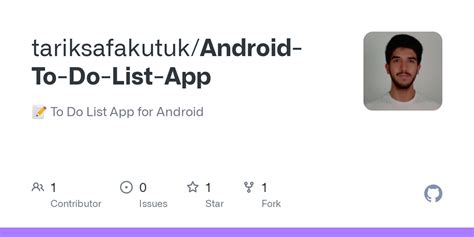 GitHub Tariksafakutuk Android To Do List App