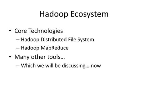 PPT Hadoop Ecosystem Overview PowerPoint Presentation Free Download