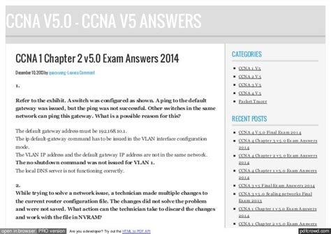 Ccna1 V60 Chapter 2 Exam Answer 2017 100 Ccna Exam