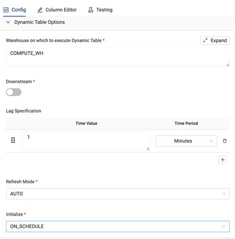 Build Dynamic Tables In Snowflake With Coalesce Coalesce Documentation