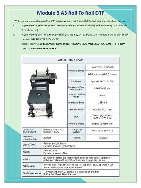 Epson L1800 L805 Complete Dtf Printer Conversion Kit And Training Pdf
