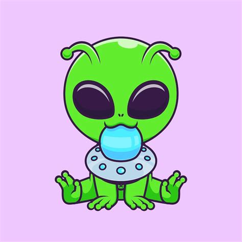 Cute Anime Alien Drawing Süße Aliens Vektor Download