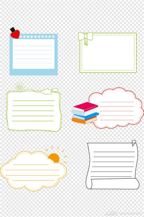 摘抄本的边框 简笔画 大山谷图库