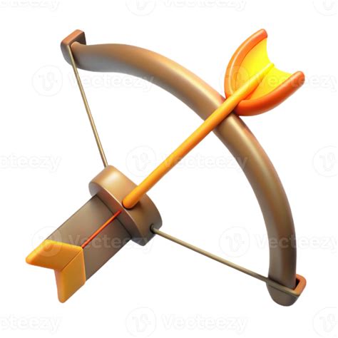 Beautiful Artistic 3d Render Cartoon Crossbow Icon Detailed 56556363 Png