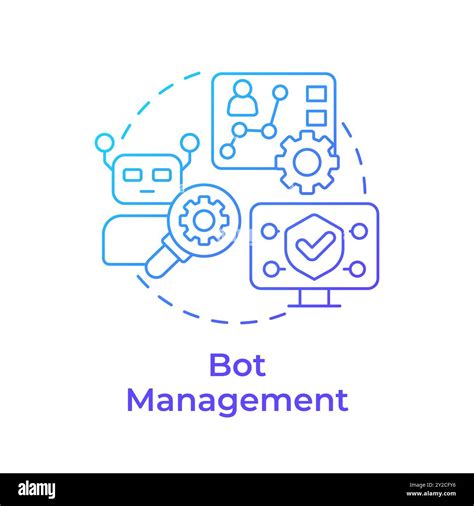 Bot Management Blue Gradient Concept Icon Stock Vector Image And Art Alamy