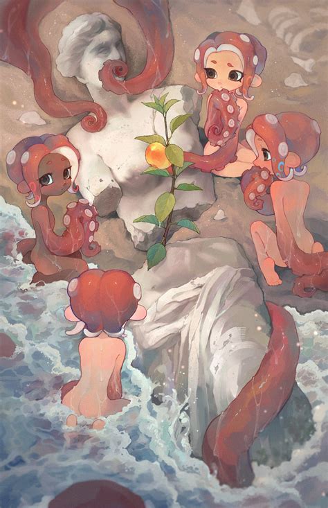 Octoling Player Character And Octoling Girl Splatoon And More Drawn By Liang Cun Rakuna