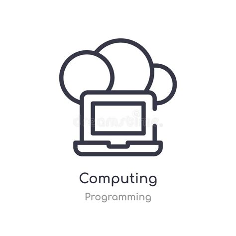 Computing Isolated Icon Simple Element Illustration From Programming