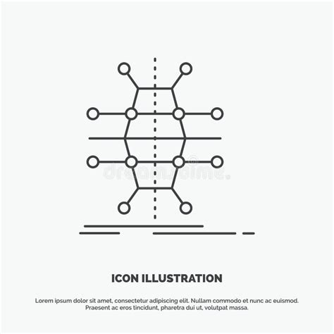 Distribution Grid Infrastructure Network Smart Icon Line Vector Gray Symbol For Ui And Ux